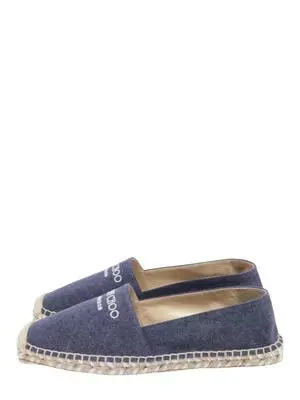 JIMMY CHOO Logo-embroidered Espadrille Flats - Blue