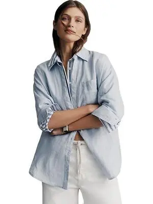MAEVE Bennet European Linen Buttondown Shirt