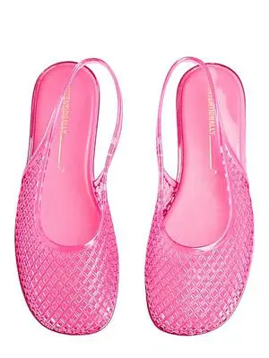Intentionally Blank Nessa Jelly Woven Slingback Sandals - Pink