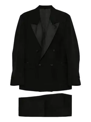 LARDINI Shawl-lapel Suit - Black