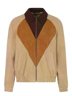 Valentino Garavani Colour-block Suede Jacket - Neutrals