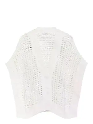 Peserico Sequin-embellished Vest - White