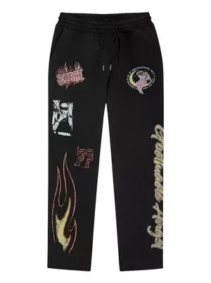 GODMADE Angel Graphic-print Track Pants - Black