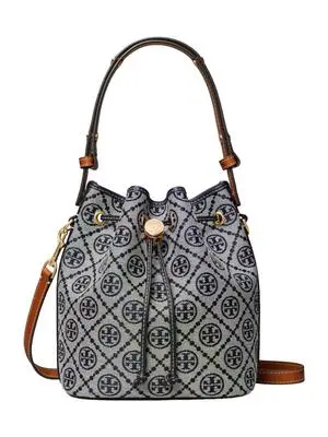 Tory Burch Monogram Bucket Bag - Blue