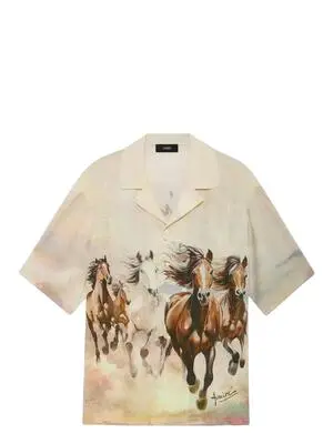 Amiri Horse-print Shirt - Neutrals