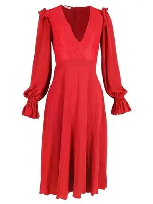 Philosophy Di Lorenzo Serafini V-neck Midi Dress - Red