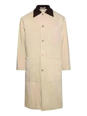 JIL SANDER Sport 99 Patch-pocket Coat With Corduroy Collar - Neutrals