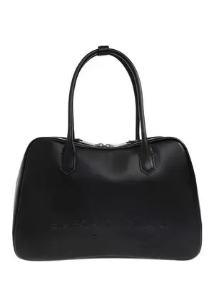 Emporio Armani Embossed Top-handle Tote - Black