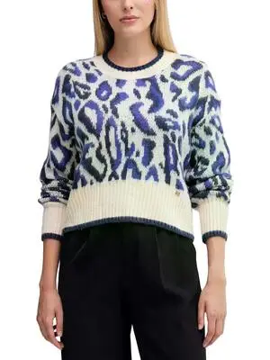 GAUDI Jacquard Pullover Sweater - Neutrals