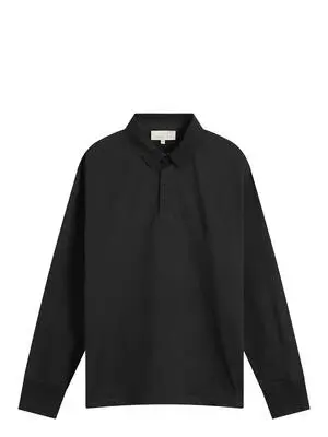 Studio Nicholson Alyk Cotton Rugby Polo - Black