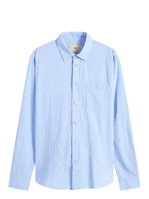 Folk Relaxed Fit Shirt - Blue Bubble Seersucker