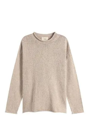 Folk Slouch Crew Jumper - Natural Circle