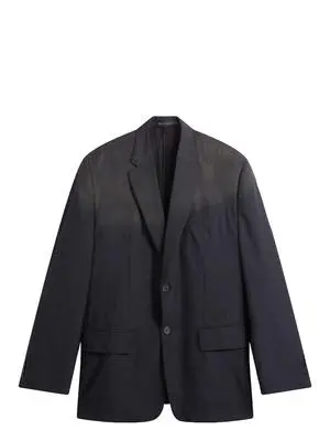 Balenciaga Shadow Prince Of Wales Check Blazer - Anthracite