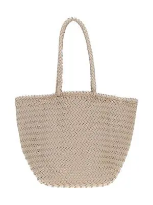 Dragon Diffusion Grace Small Woven Handbag - White