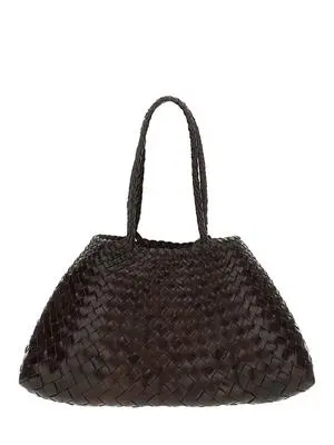Dragon Diffusion Large Santa Croce Woven Leather Bag - Brown