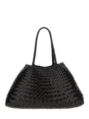 Dragon Diffusion Large Santa Croce Woven Leather Bag - Black