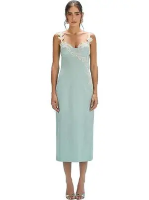 PatBO Aquamist Linen Midi Dress - Blue