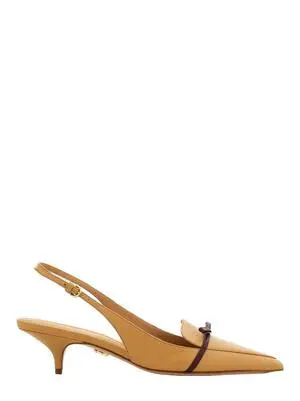 FERRAGAMO Slingback With Bow Detailing - Red