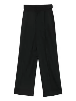 Alberta Ferretti Pleated Front Trousers - Black