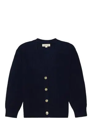 ELLSWORTH + IVEY Lilah V-Neck Knit Cardigan Black