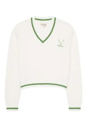 ELLSWORTH + IVEY Brooke Varsity Golf Club Sweater - Green
