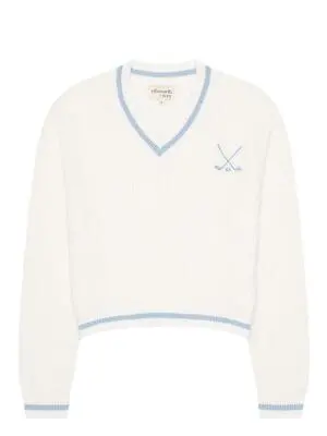 ELLSWORTH + IVEY Brooke Varsity Golf Club Sweater - Blue