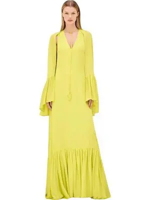 Alexis Francina Maxi Dress With Bell Sleeves - Yellow