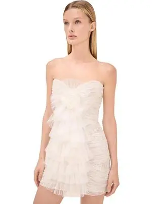 Alexis Eva Strapless Mini Dress - White