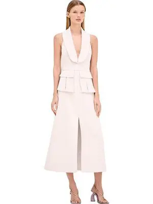 Alexis Sessile Midi Dress - White