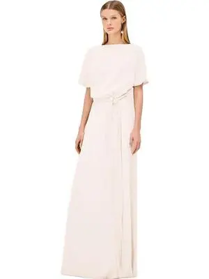 Alexis Vale Gown With Braided Belt - Neutral