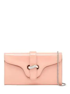 Emporio Armani Patent Leather Mini Shoulder Bag - Beige