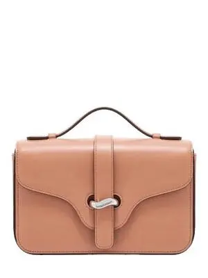 Emporio Armani Smooth Leather Shoulder Bag - Beige