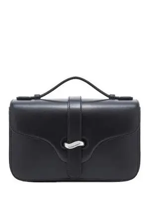 Emporio Armani Smooth Leather Shoulder Bag - Black