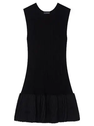 Emporio Armani Knitted Dress With Rouge Detail - Black