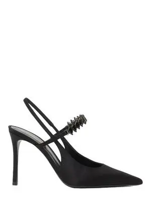 Emporio Armani Satin Slingback Court Shoes - Black