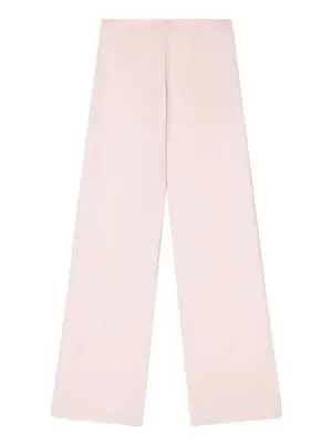 Emporio Armani Techno Cady Palazzo Trousers - Pink