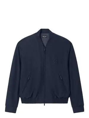 Giorgio Armani Technical Waffle Blouson - Navy
