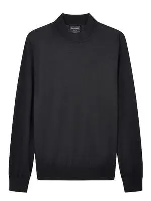 Giorgio Armani Cashmere And Silk Turtleneck Sweater - Black