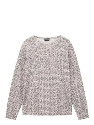 Giorgio Armani Printed Cashmere Crew-neck Jumper - Natural