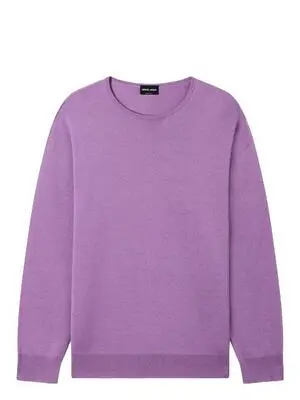 Giorgio Armani Cashmere And Silk Interlock Jumper - Pink