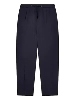 Giorgio Armani Pure Linen Canvas Trousers - Blue