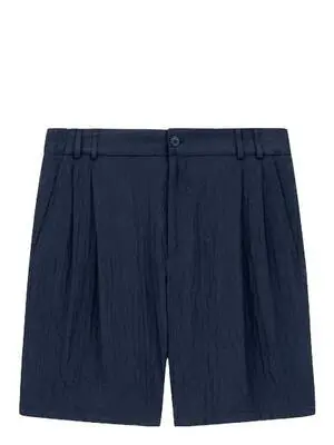 Giorgio Armani Double-pleat Bermuda Shorts - Navy