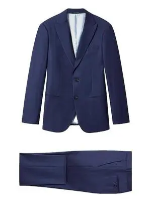 Giorgio Armani Soho Line, Single-breasted, Micro-armure Wool Suit - Blue