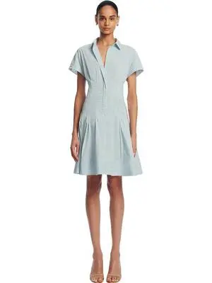 Lela Rose Striped Cotton Poplin Short Shirtdress - Multicolor