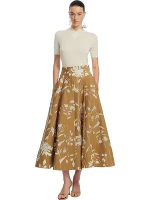 Lela Rose Merino Silk Knit T-shirt - White