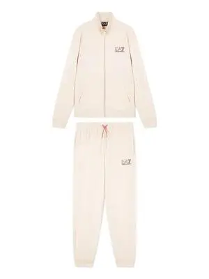 Emporio Armani Jersey Tracksuit With Logo Details - Natural