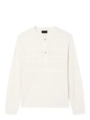 Emporio Armani Seraph Collar Lyocell-blend Sweater - Natural