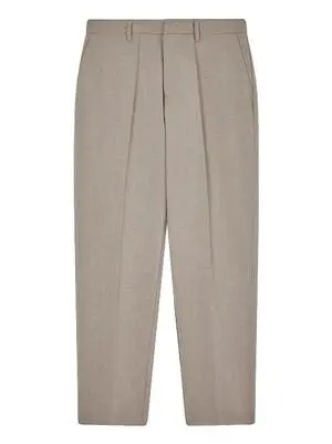 Emporio Armani Polyester Seersucker Trousers - Natural