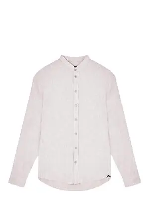 Emporio Armani Textured Linen Blend Shirt - Red