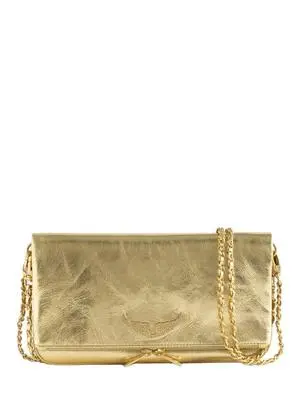Zadig&Voltaire Rock Vintage Metal Clutch - Gold